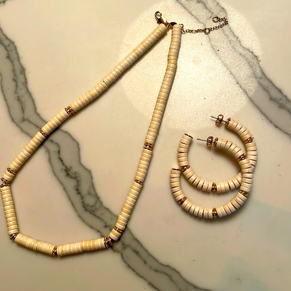 Sezane | Jewelry | Gorgeous New Sezane Gold And Ecru Classic Boho Hoops ...